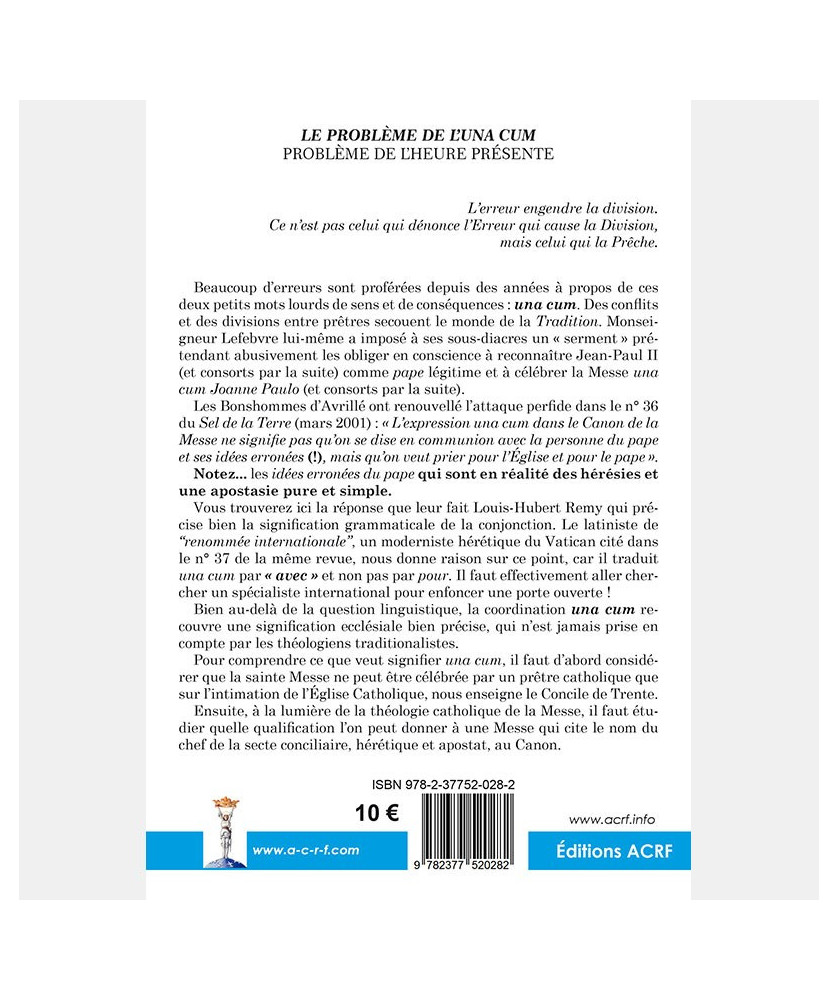 Louis-Hubert Remy, Le problème de l'Una Cum